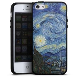 DeinDesign iPhone SE (2016-2019) Handy Silikon H&uuml;lle Case schwarz Handyh&uuml;lle The Starry Night Kunst