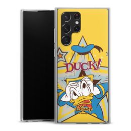 DeinDesign Galaxy S22 Ultra Handy Silikon H&uuml;lle Case transparent Handyh&uuml;lle Donald Duck Disney Official Licensed Product Silikon Case