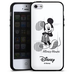 DeinDesign iPhone SE (2016-2019) Handy Silikon H&uuml;lle Case schwarz Handyh&uuml;lle Official Licensed Product Mickey Mouse Disney