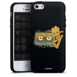 DeinDesign iPhone SE (2016-2019) Handy Silikon H&uuml;lle Case schwarz Handyh&uuml;lle Guardians Of The Galaxy Groot Marvel