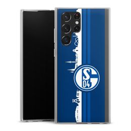DeinDesign Galaxy S22 Ultra Handy Silikon H&uuml;lle Case transparent Handyh&uuml;lle Official Licensed Product Skyline Fc Schalke 04 Silikon Case