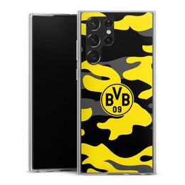 DeinDesign Galaxy S22 Ultra Handy Silikon H&uuml;lle Case transparent Handyh&uuml;lle Borussia Dortmund Merchandise Bvb Silikon Case