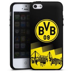 DeinDesign iPhone SE (2016-2019) Handy Silikon H&uuml;lle Case schwarz Handyh&uuml;lle Bvb Borussia Dortmund Stadium