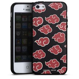 DeinDesign iPhone SE (2016-2019) Handy Silikon H&uuml;lle Case schwarz Handyh&uuml;lle Akatsuki Naruto Shippuden Pattern