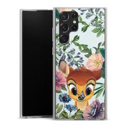 DeinDesign Galaxy S22 Ultra Handy Silikon H&uuml;lle Case transparent Handyh&uuml;lle Disney Bambi Flowers Silikon Case