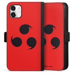 DeinDesign iPhone 11 Handy Klapph&uuml;lle Handyh&uuml;lle aus Kunst Leder schwarz Flip Case Official Licensed Product Naruto Shippuden Sharingan Sideflip mit Lasche