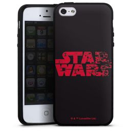 DeinDesign iPhone SE (2016-2019) Handy Silikon H&uuml;lle Case schwarz Handyh&uuml;lle Logo Star Wars Merchandise