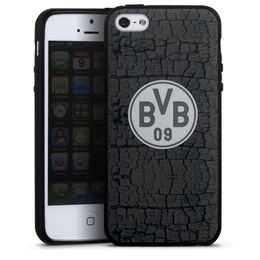 DeinDesign iPhone SE (2016-2019) Handy Silikon H&uuml;lle Case schwarz Handyh&uuml;lle Borussia Dortmund Jersey Bvb