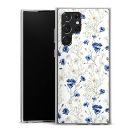 DeinDesign Galaxy S22 Ultra Handy Silikon H&uuml;lle Case transparent Handyh&uuml;lle Flowers Muster Flower Silikon Case