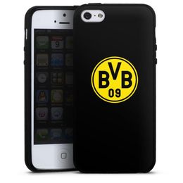 DeinDesign iPhone SE (2016-2019) Handy Silikon H&uuml;lle Case schwarz Handyh&uuml;lle Bvb Borussia Dortmund Logo
