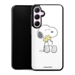 DeinDesign Galaxy A55 5G Handy Slim Case extra d&uuml;nn Silikon Handyh&uuml;lle schwarz H&uuml;lle Snoopy Love Peanuts Silikon Slim Case