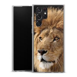 DeinDesign Galaxy S22 Ultra Handy Silikon H&uuml;lle Case transparent Handyh&uuml;lle Jungle Lion Photography Silikon Case