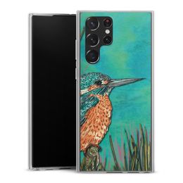 DeinDesign Galaxy S22 Ultra Handy Silikon H&uuml;lle Case transparent Handyh&uuml;lle Painting Bird Animals Silikon Case