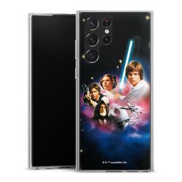 DeinDesign Galaxy S22 Ultra Handy Silikon H&uuml;lle Case transparent Handyh&uuml;lle Star Wars Lightsaber Merchandise Silikon Case