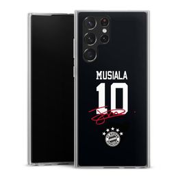 DeinDesign Galaxy S22 Ultra Handy Silikon H&uuml;lle Case transparent Handyh&uuml;lle Jamal Musiala Fcb Fc Bayern M&uuml;nchen Silikon Case
