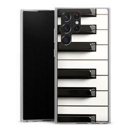 DeinDesign Galaxy S22 Ultra Handy Silikon H&uuml;lle Case transparent Handyh&uuml;lle Klavier Music Piano Silikon Case
