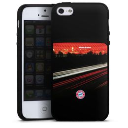 DeinDesign iPhone SE (2016-2019) Handy Silikon H&uuml;lle Case schwarz Handyh&uuml;lle Fcb Fc Bayern M&uuml;nchen Stadium