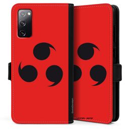 DeinDesign Galaxy S20 Handy Klapph&uuml;lle Handyh&uuml;lle aus Kunst Leder schwarz Flip Case Official Licensed Product Naruto Shippuden Sharingan Sideflip mit Lasche