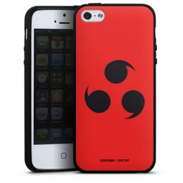 DeinDesign iPhone SE (2016-2019) Handy Silikon H&uuml;lle Case schwarz Handyh&uuml;lle Naruto Shippuden Sharingan Official Licensed Product