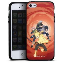 DeinDesign iPhone SE (2016-2019) Handy Silikon H&uuml;lle Case schwarz Handyh&uuml;lle Sasuke Naruto Shippuden Sakura