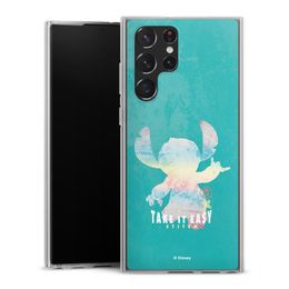 DeinDesign Galaxy S22 Ultra Handy Silikon H&uuml;lle Case transparent Handyh&uuml;lle Lilo & Stitch Official Licensed Product Disney Silikon Case