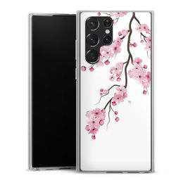 DeinDesign Galaxy S22 Ultra Handy Silikon H&uuml;lle Case transparent Handyh&uuml;lle Aisa Japan Cherry Blossom Silikon Case