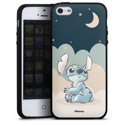 DeinDesign iPhone SE (2016-2019) Handy Silikon H&uuml;lle Case schwarz Handyh&uuml;lle Moon Disney Lilo & Stitch