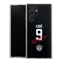 DeinDesign Galaxy S22 Ultra Handy Silikon H&uuml;lle Case transparent Handyh&uuml;lle Fc Bayern M&uuml;nchen Harry Kane Jersey Silikon Case