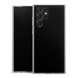 DeinDesign Galaxy S22 Ultra Handy Silikon H&uuml;lle Case transparent Handyh&uuml;lle Colour Black Unicoloured Silikon Case