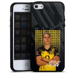 DeinDesign iPhone SE (2016-2019) Handy Silikon H&uuml;lle Case schwarz Handyh&uuml;lle Bvb Nico Schlotterbeck Borussia Dortmund