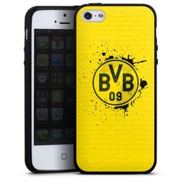 DeinDesign iPhone SE (2016-2019) Handy Silikon H&uuml;lle Case schwarz Handyh&uuml;lle Official Licensed Product Bvb Borussia Dortmund