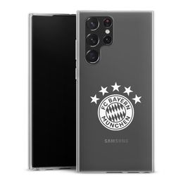 DeinDesign Galaxy S22 Ultra Handy Silikon H&uuml;lle Case transparent Handyh&uuml;lle Fcb Transparent Fc Bayern M&uuml;nchen Silikon Case