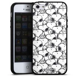 DeinDesign iPhone SE (2016-2019) Handy Silikon H&uuml;lle Case schwarz Handyh&uuml;lle Muster Peanuts Snoopy