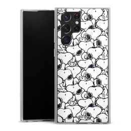 DeinDesign Galaxy S22 Ultra Handy Silikon H&uuml;lle Case transparent Handyh&uuml;lle Peanuts Snoopy Muster Silikon Case