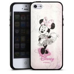 DeinDesign iPhone SE (2016-2019) Handy Silikon H&uuml;lle Case schwarz Handyh&uuml;lle Vintage Minnie Mouse Disney