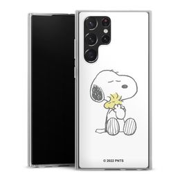DeinDesign Galaxy S22 Ultra Handy Silikon H&uuml;lle Case transparent Handyh&uuml;lle Snoopy Love Peanuts Silikon Case