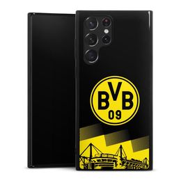 DeinDesign Galaxy S22 Ultra Handy Silikon H&uuml;lle Case schwarz Handyh&uuml;lle Borussia Dortmund Stadium Bvb