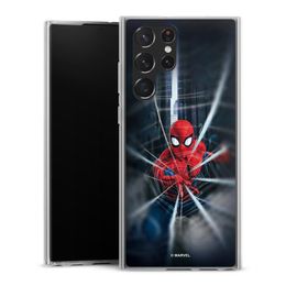 DeinDesign Galaxy S22 Ultra Handy Silikon H&uuml;lle Case transparent Handyh&uuml;lle Kinofilm Marvel Spiderman Silikon Case