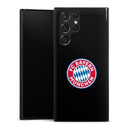 DeinDesign Galaxy S22 Ultra Handy Silikon H&uuml;lle Case schwarz Handyh&uuml;lle Fc Bayern M&uuml;nchen Logo Official Licensed Product