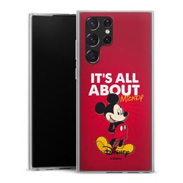 DeinDesign Galaxy S22 Ultra Handy Silikon H&uuml;lle Case transparent Handyh&uuml;lle Disney Official Licensed Product Mouse Silikon Case