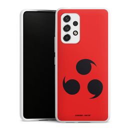 DeinDesign Galaxy A53 5G Handy Silikon H&uuml;lle Case wei&szlig; Handyh&uuml;lle Naruto Shippuden Sharingan Official Licensed Product Silikon Case