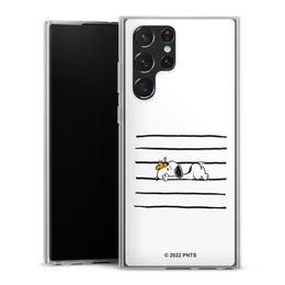 DeinDesign Galaxy S22 Ultra Handy Silikon H&uuml;lle Case transparent Handyh&uuml;lle Snoopy Dog Peanuts Silikon Case