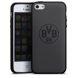 DeinDesign iPhone SE (2016-2019) Handy Silikon H&uuml;lle Case schwarz Handyh&uuml;lle Borussia Dortmund Logo Bvb