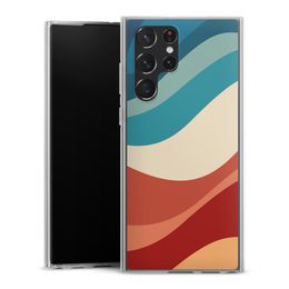 DeinDesign Galaxy S22 Ultra Handy Silikon H&uuml;lle Case transparent Handyh&uuml;lle Ombre Wave Colour Silikon Case