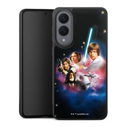 DeinDesign Galaxy S25 Edge Handy Premium Silikon H&uuml;lle Handyh&uuml;lle schwarz Case Star Wars Lightsaber Merchandise Silikon Premium Case