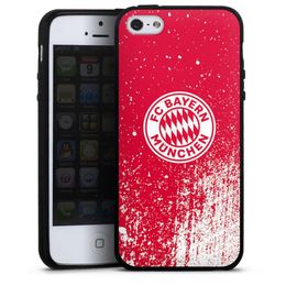 DeinDesign iPhone SE (2016-2019) Handy Silikon H&uuml;lle Case schwarz Handyh&uuml;lle Fcb Fc Bayern M&uuml;nchen Official Licensed Product