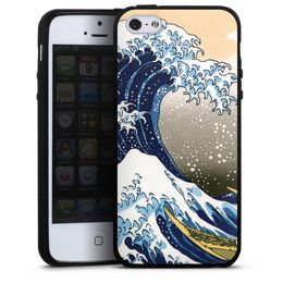 DeinDesign iPhone SE (2016-2019) Handy Silikon H&uuml;lle Case schwarz Handyh&uuml;lle Kunst Katsushika Hokusai Die Gro&szlig;e Welle Vor Kanagawa