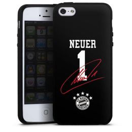 DeinDesign iPhone SE (2016-2019) Handy Silikon H&uuml;lle Case schwarz Handyh&uuml;lle Fcb Manuel Neuer Fc Bayern M&uuml;nchen