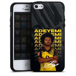 DeinDesign iPhone SE (2016-2019) Handy Silikon H&uuml;lle Case schwarz Handyh&uuml;lle Borussia Dortmund Bvb Karim Adeyemi