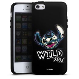 DeinDesign iPhone SE (2016-2019) Handy Silikon H&uuml;lle Case schwarz Handyh&uuml;lle Official Licensed Product Disney Lilo & Stitch